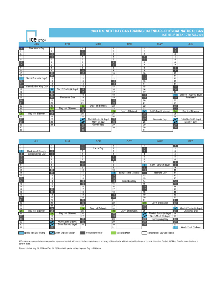 phys_gas_calendar | PDF | Public Holiday | Holidays