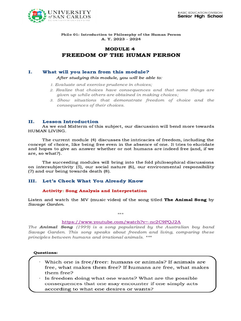 PHILO doc | Download Free PDF | Free Will | Existentialism