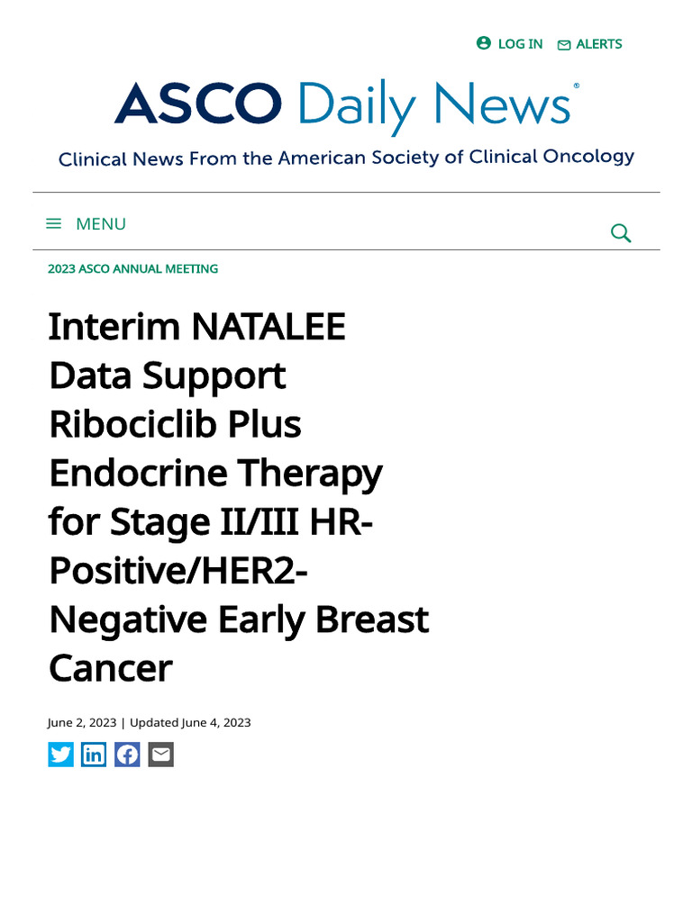 NATALEE Study: Ribociclib for Early Breast Cancer | PDF | Breast Cancer ...