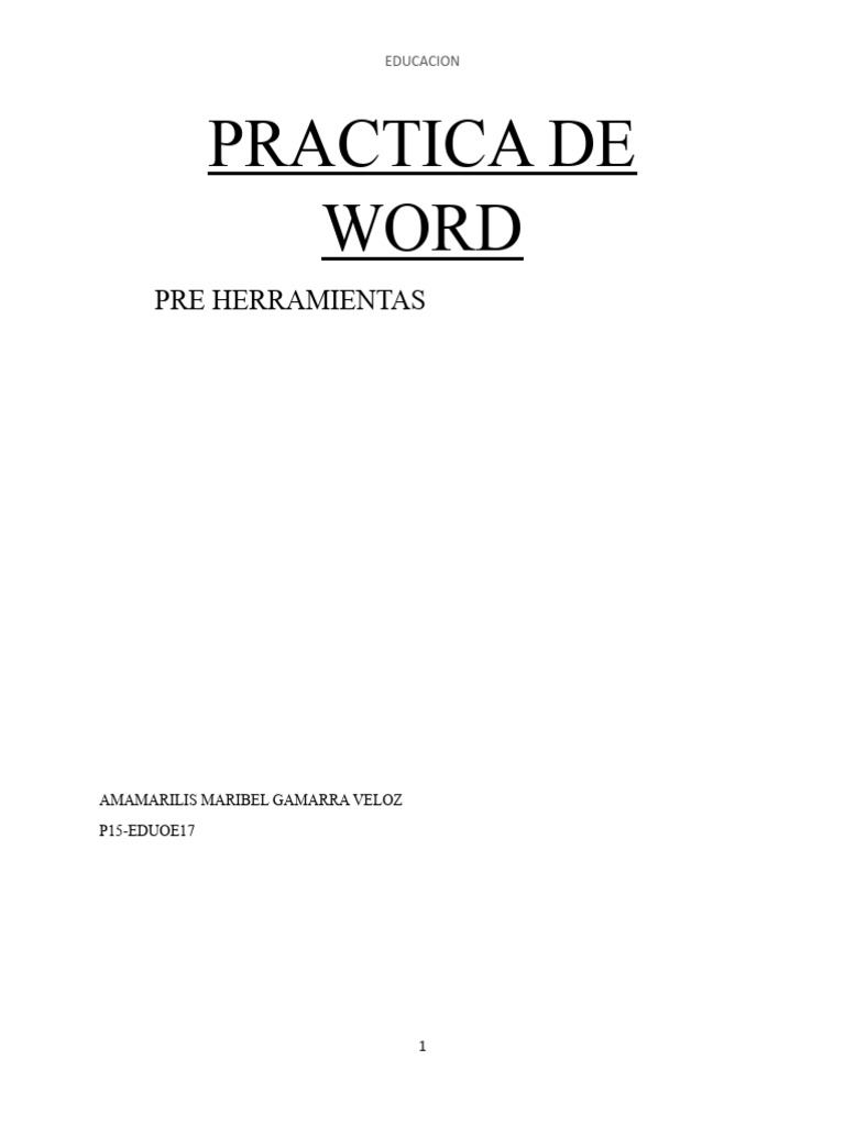 Practica de Word | PDF | Escuelas | Las emociones