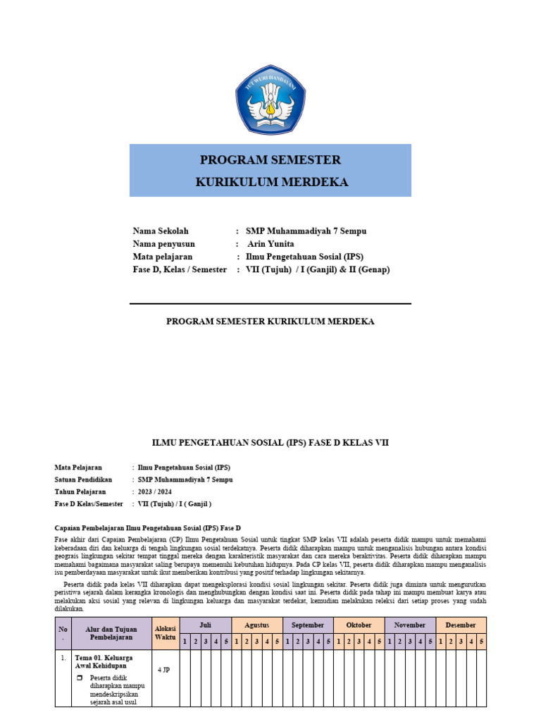 PROMES Kurikulum Merdeka | PDF