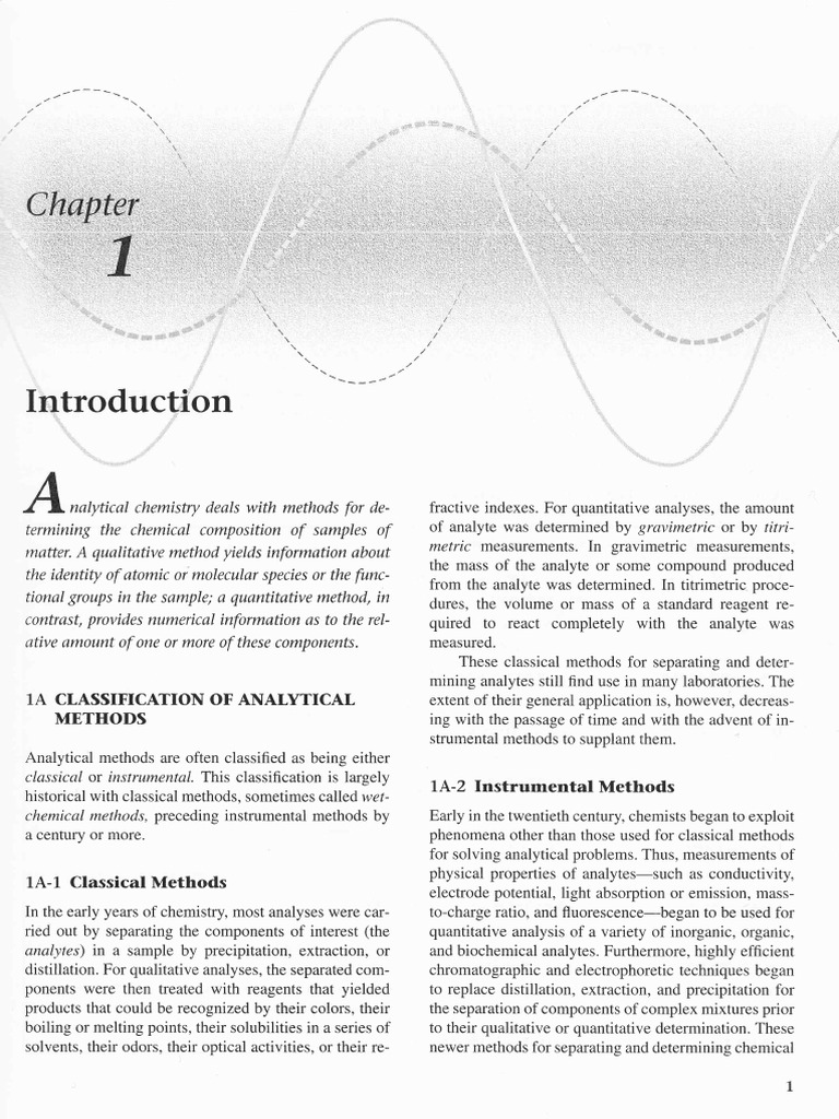 Ch 1 Introduction | PDF | Analytical Chemistry | Spectroscopy