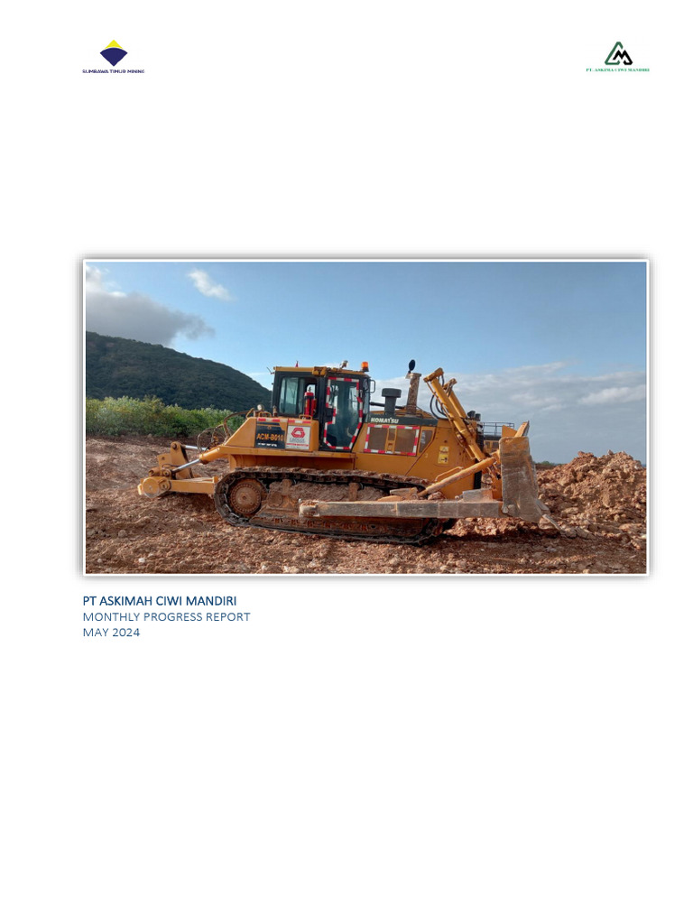 Monthly Report ACM Period May 2024 | PDF | Construction Equipment | Heavy Equipment