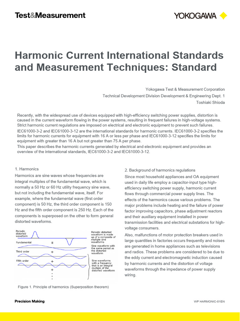Harmonic Current International Standards and Measurement Techniques ...