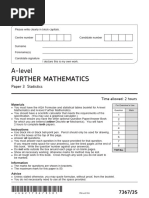 As Level Statistics p1 Past Papers | PDF