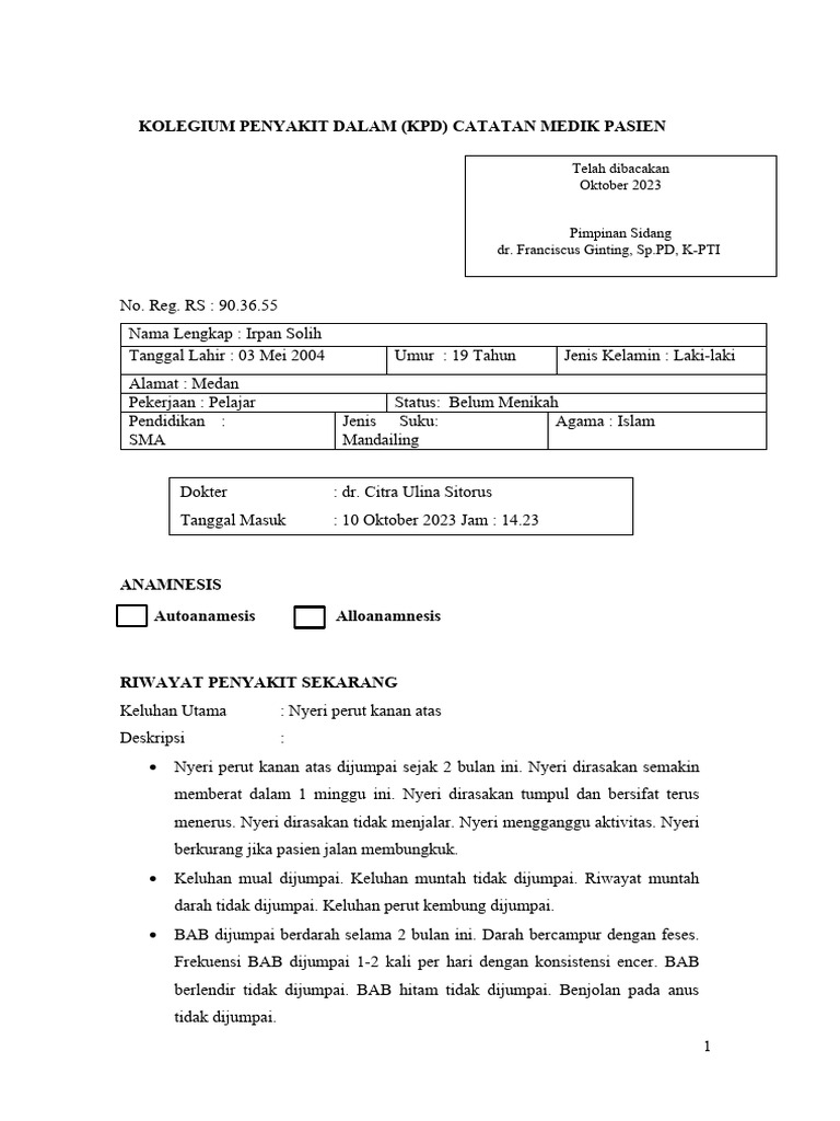 Case Problem 2 - Citra Ulina Sitorus Fix | PDF | Kesehatan Holistik