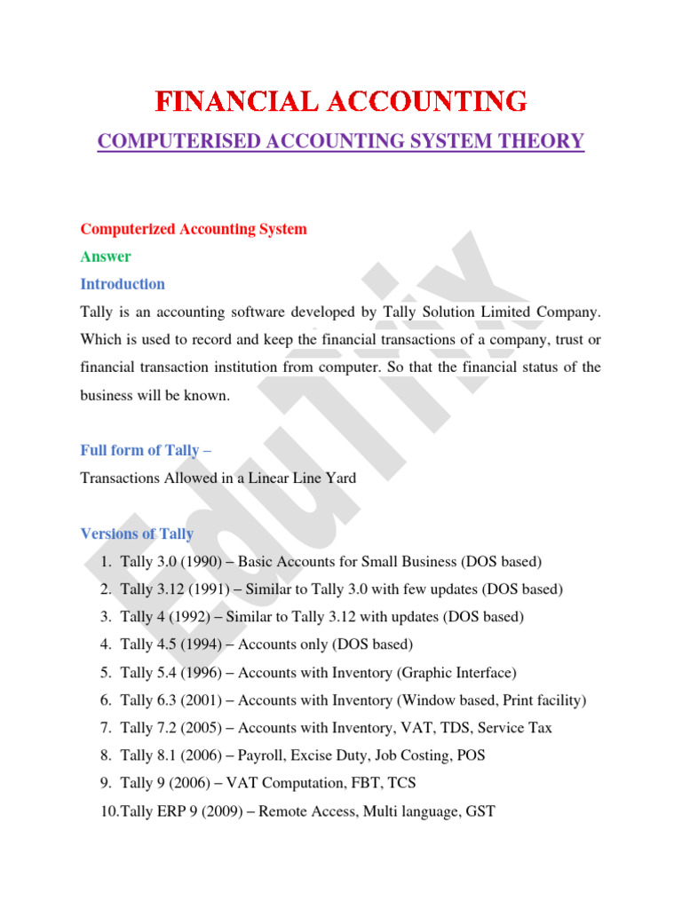 Computerized Accounting | PDF | Debits And Credits | Business