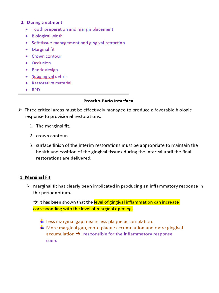 Optimizing Prostho-Perio Interface | PDF | Periodontology | Human Tooth