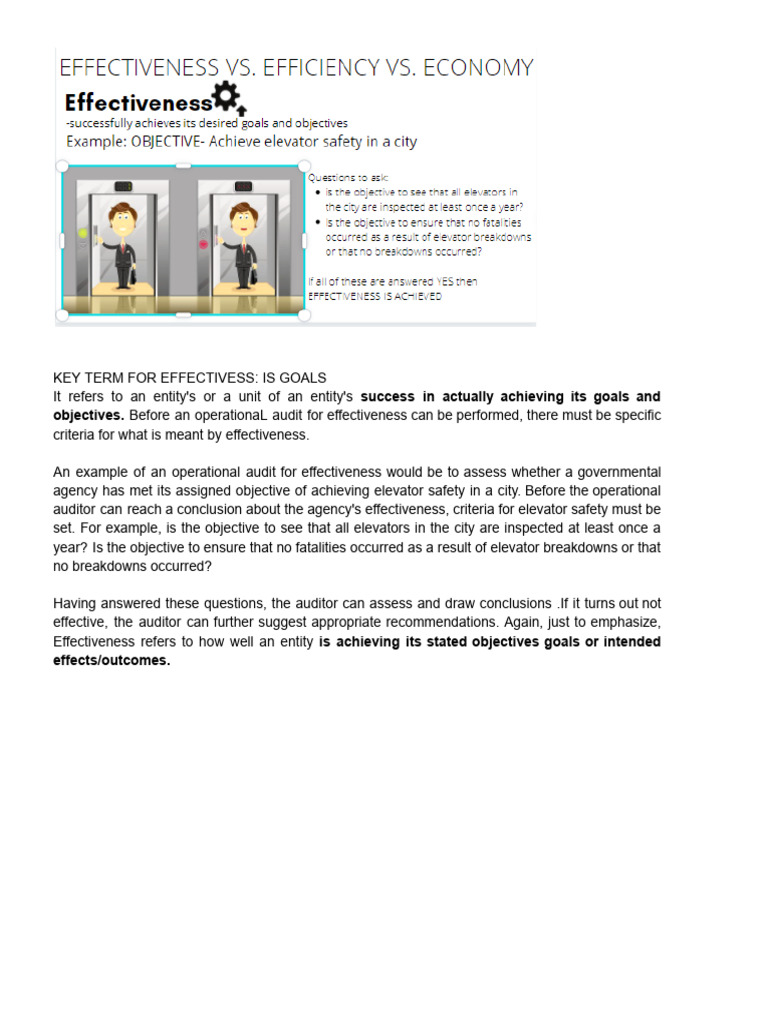 Effectiveness, Efficiency, Economy | PDF | Economics | Efficiency