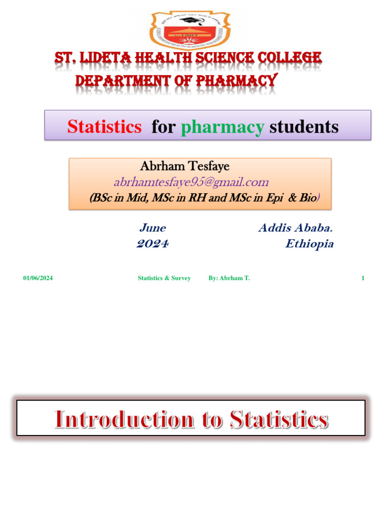 1. Introduction to Statistics | Download Free PDF | Level Of Measurement | Statistics