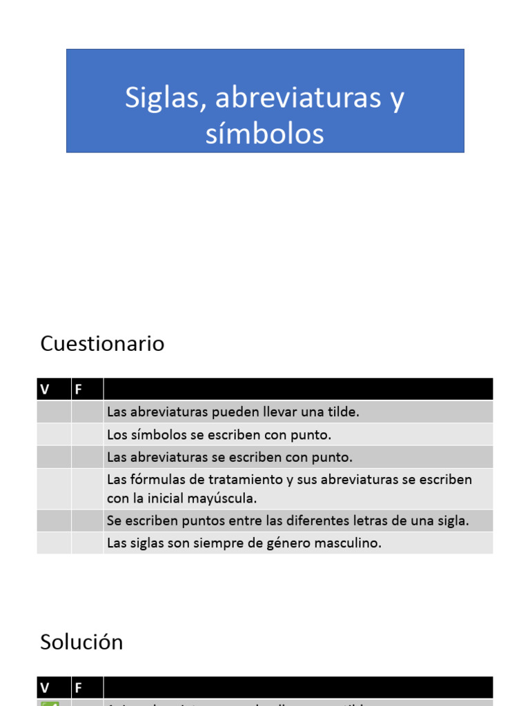 Guía de Abreviaturas y Siglas | PDF | Comunicación escrita | Mecánica ...