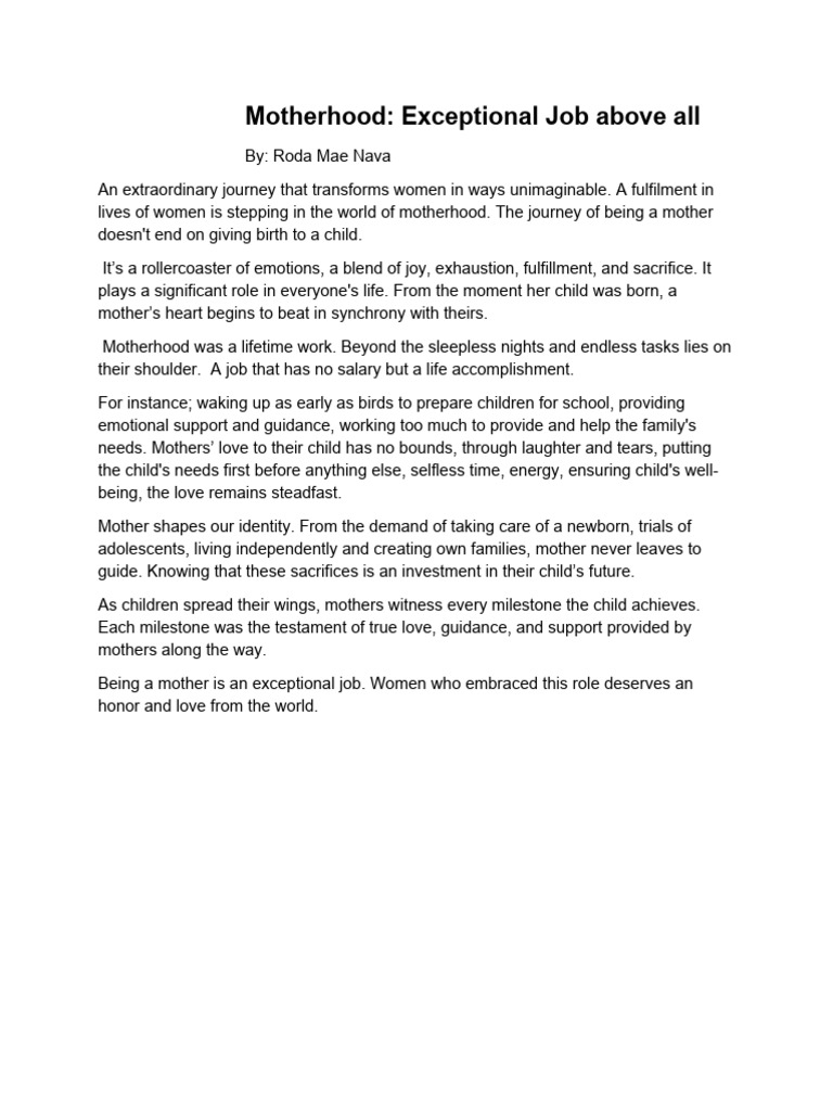 Exceptional Job Above All An Extraordinary Journey That Tran | PDF ...