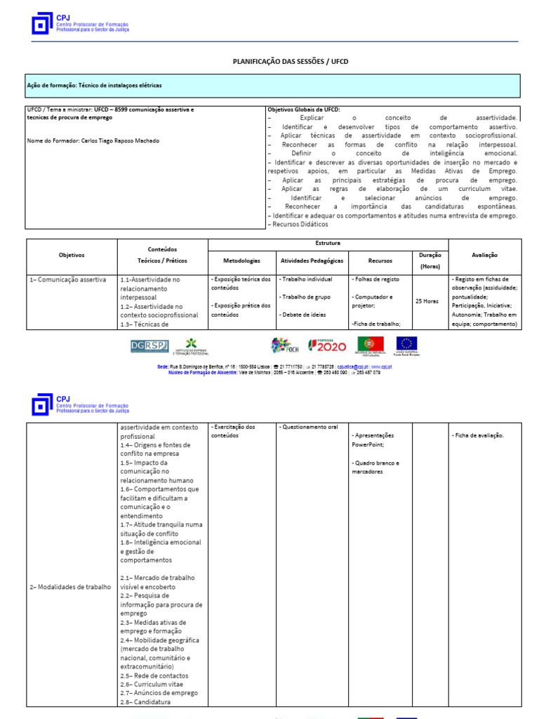 plano de acçao 8599 eletro | PDF | Comunicação