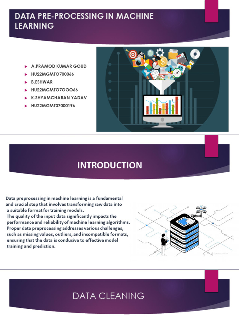 Presentation-2 Data Pre-Processing in Machine Learning | PDF | Machine ... Presentation-2 Data Pre-Processing in Machine Learning | PDF | Machine ...