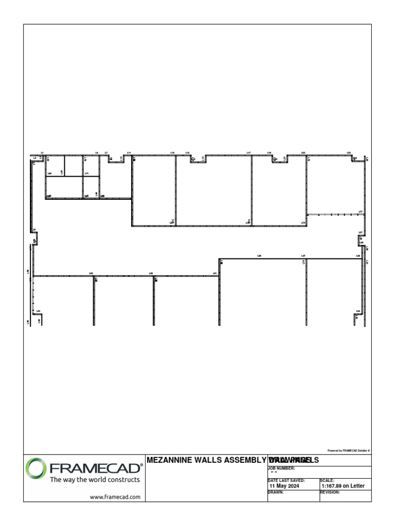 Mezannine Walls Assembly Drawings - Drawings | PDF