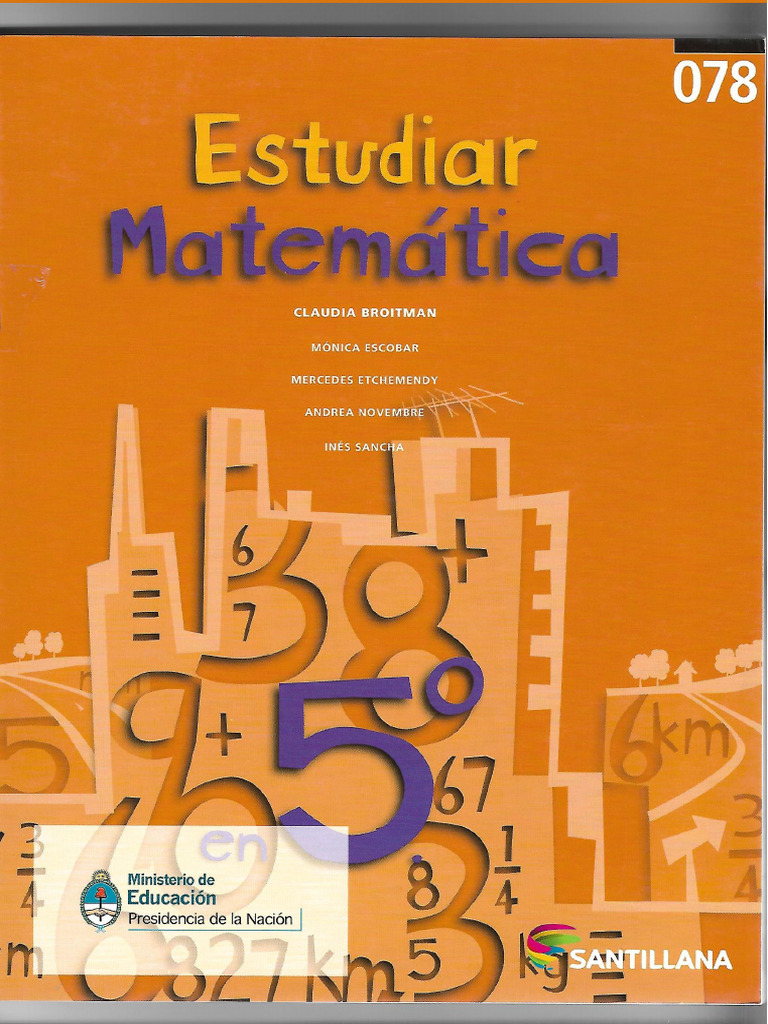 N° 9 Estudiar Matemática 5to Santillana | PDF