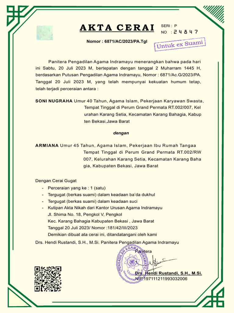 AKTA CERAI 2023 | PDF