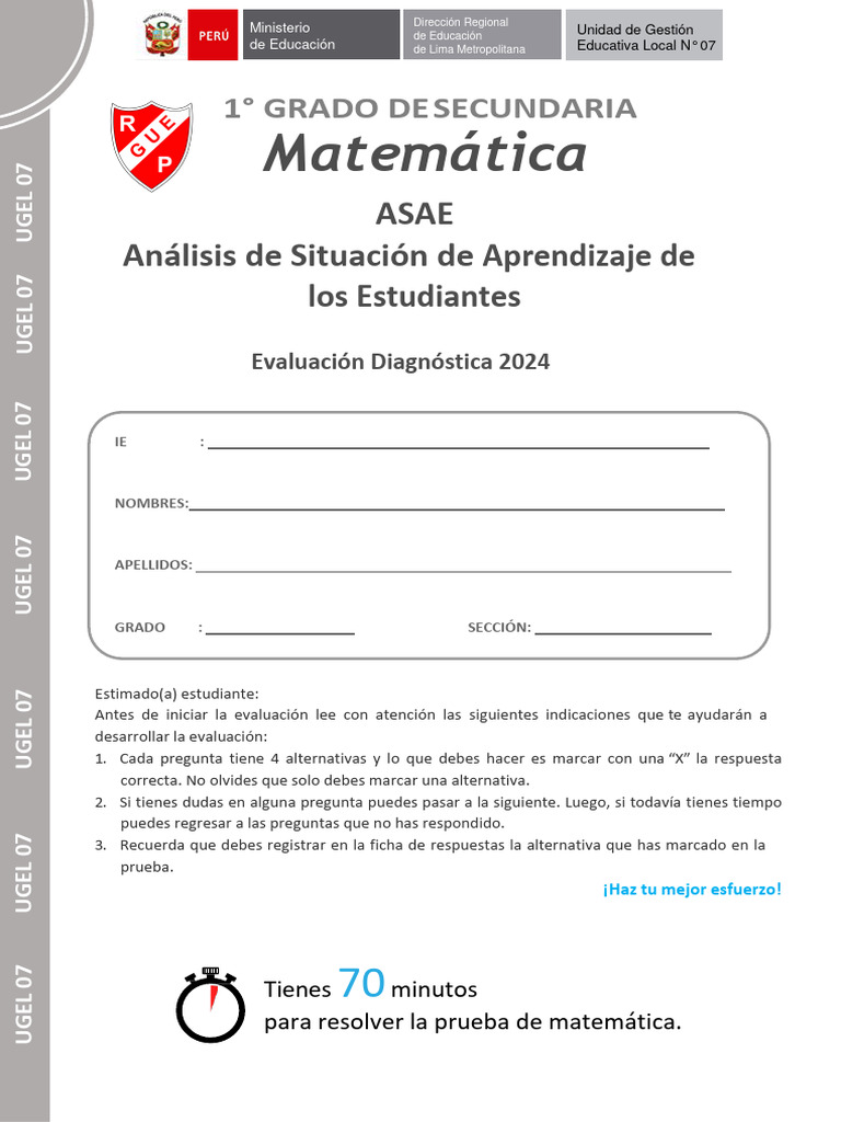 1ro. MATEMATICA 2024 | PDF | Agua