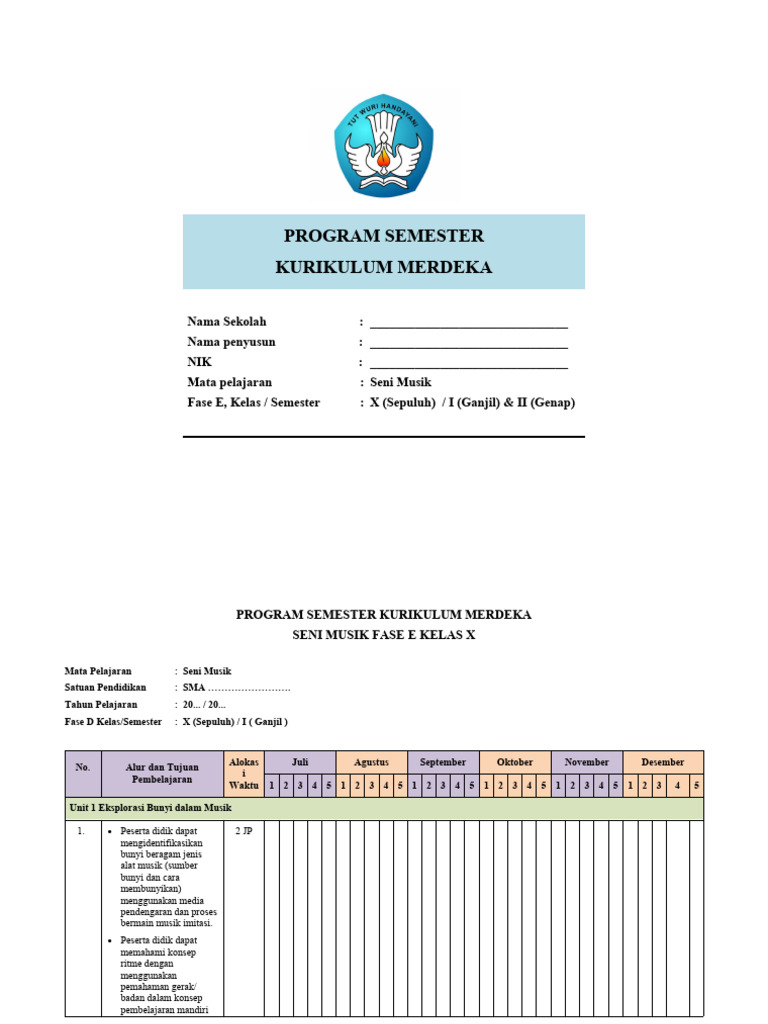 PROSEM Kurikulum Merdeka | PDF