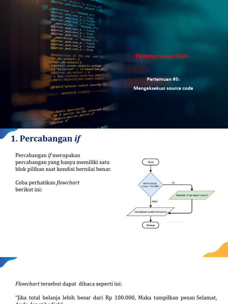 Pertemuan 05 Pemrograman Web | PDF