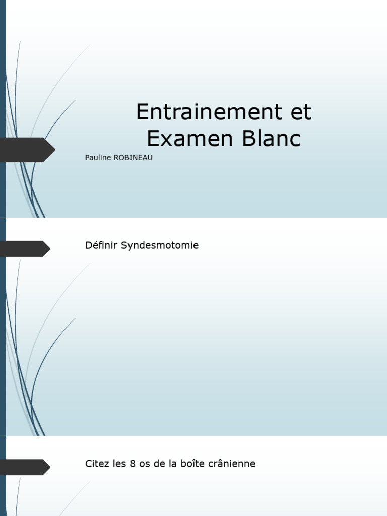 QCM Examen Blanc Assistante Dentaire | PDF