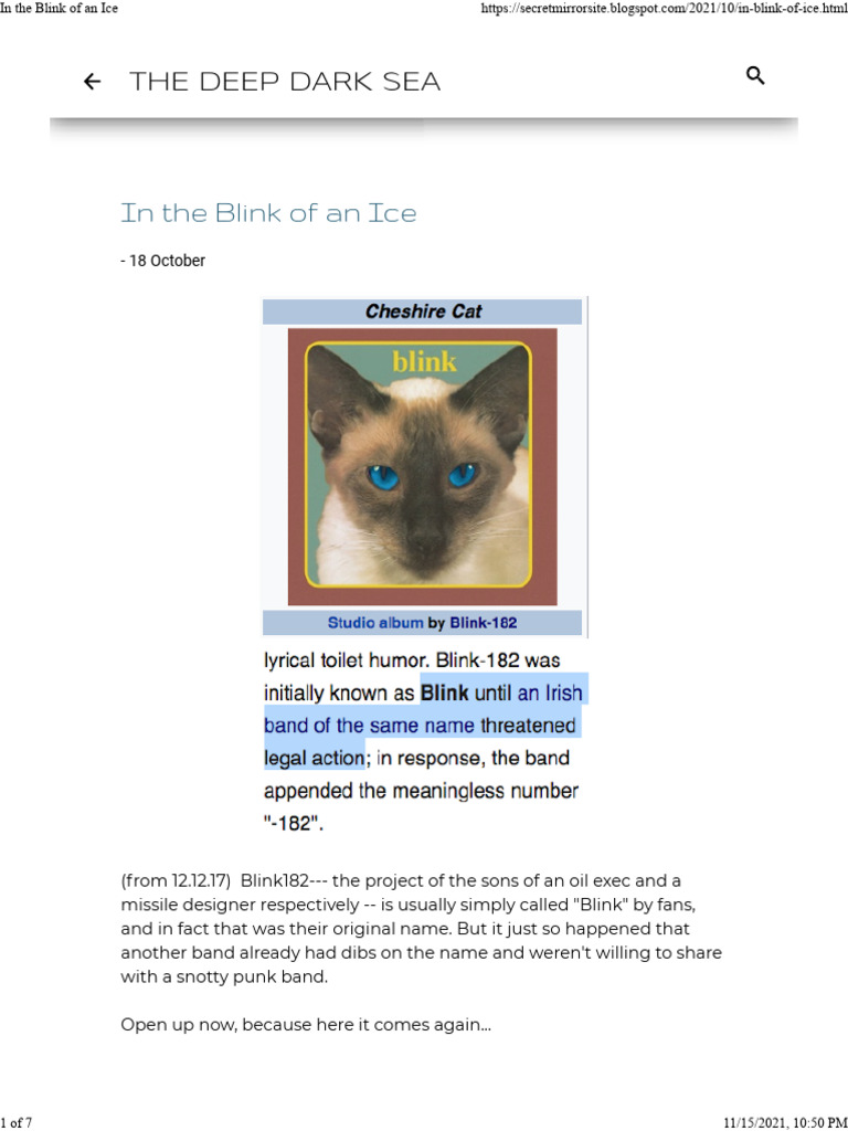 In The Blink of An Ice | PDF