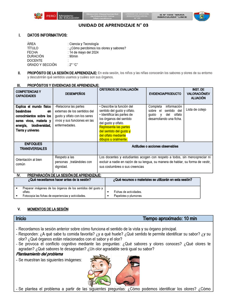 Como Percibimos Los Olores y Sabores | PDF | Gusto | Neurociencia