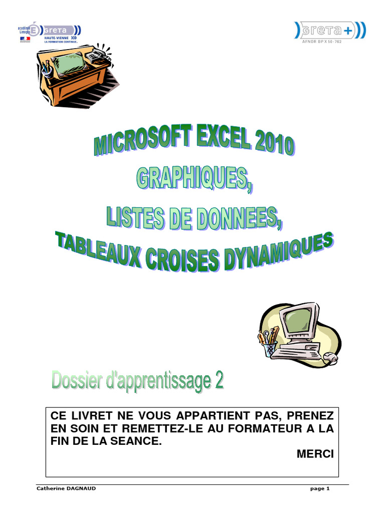 Création et Modification de Graphiques Excel | PDF | Microsoft Excel | Bases de données