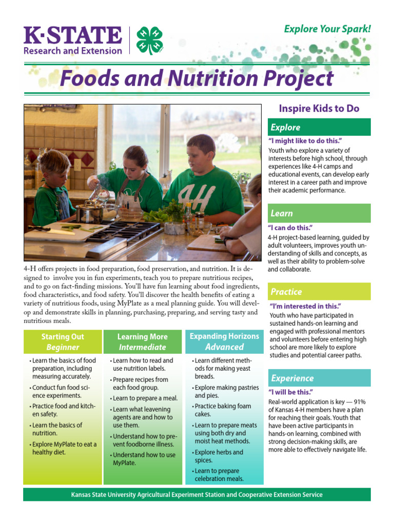 Kansas 4-H Foods & Nutrition Project | PDF | Foods | Nutrition