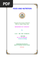 Introduction To Food and Nutrition | PDF | Nutrients | Nutrition