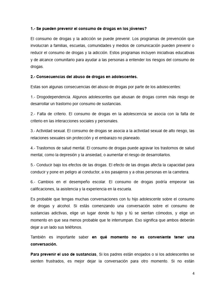 DESAROLLO 1 | PDF | La dependencia de sustancias | Drogas