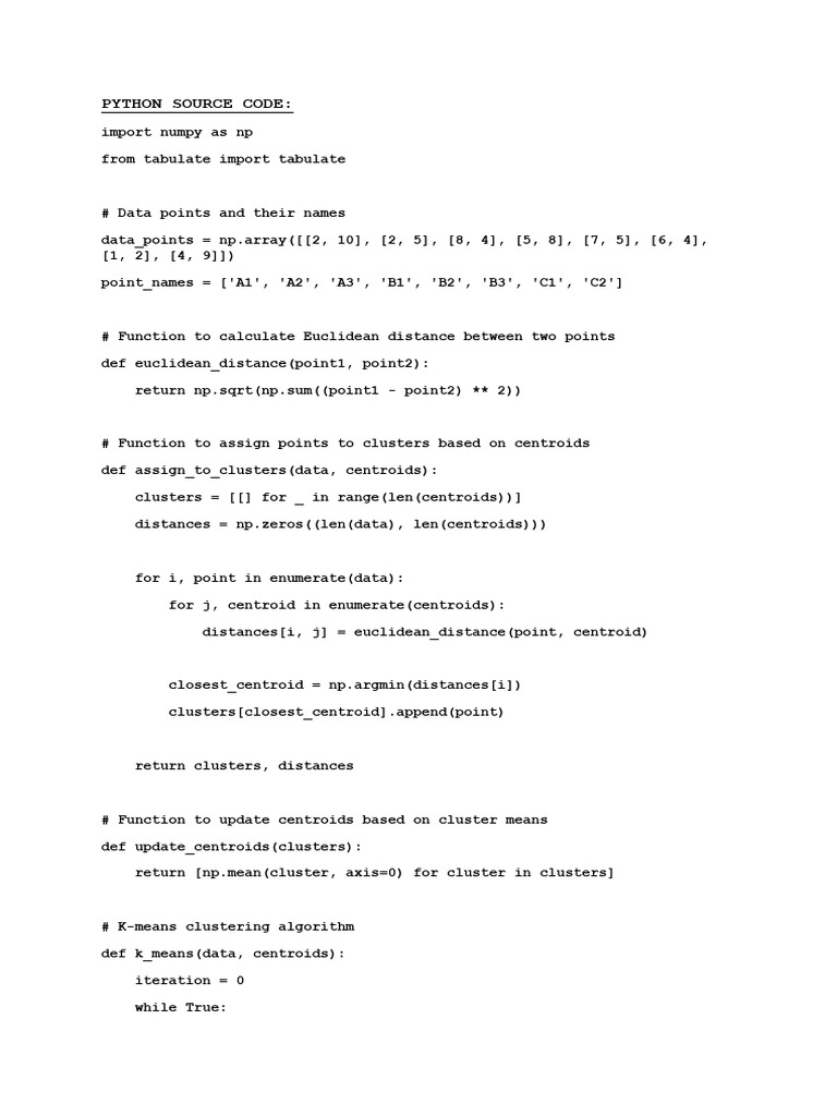 Expt07K_MEANSCLUSTERING | Download Free PDF | Cluster Analysis | Statistical Classification