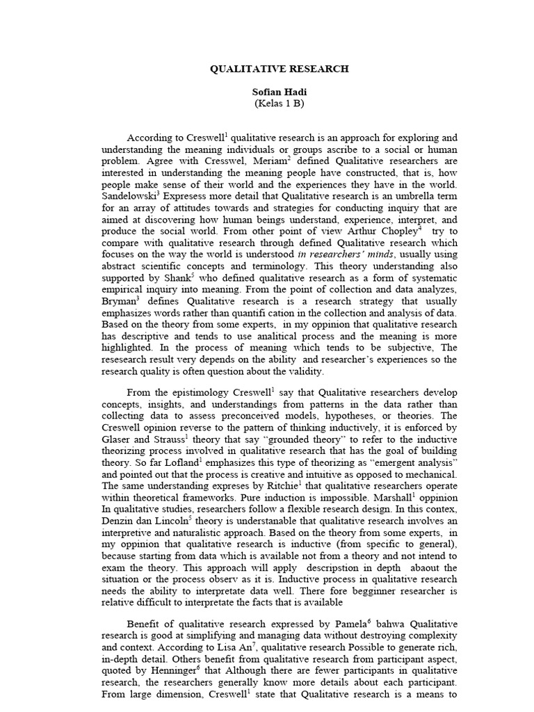 Sofian Hadi - 20-Mpi0086 - Metodologi Penelitian - Tugas Artikel | PDF | Qualitative Research ...