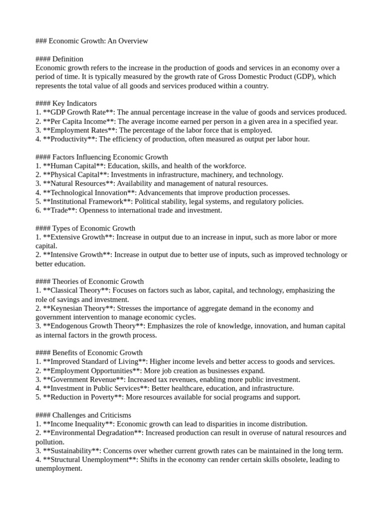 Economic Growth | PDF | Economic Growth | Gross Domestic Product