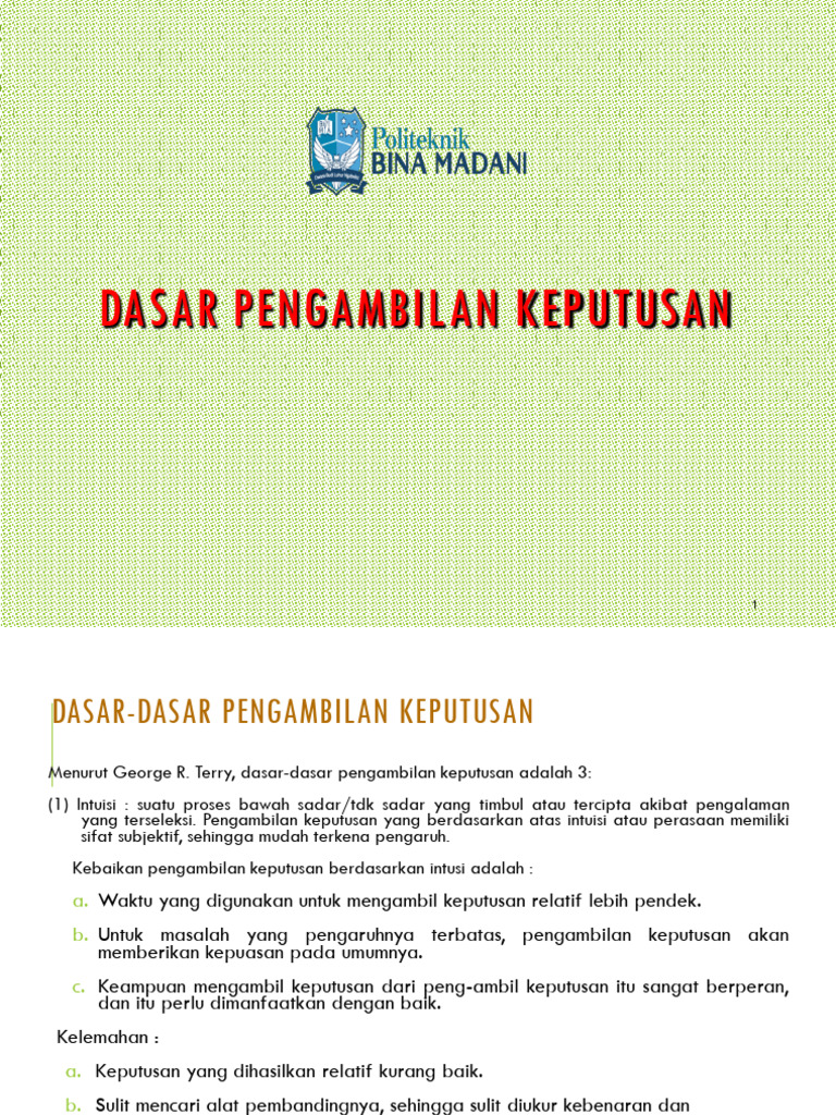 P 04 Dasar Pengambilan Keputusan R 01 Pdf