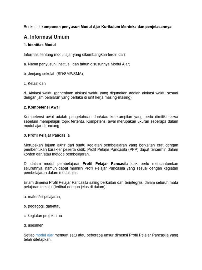 Komponen Modul Kurmer | PDF