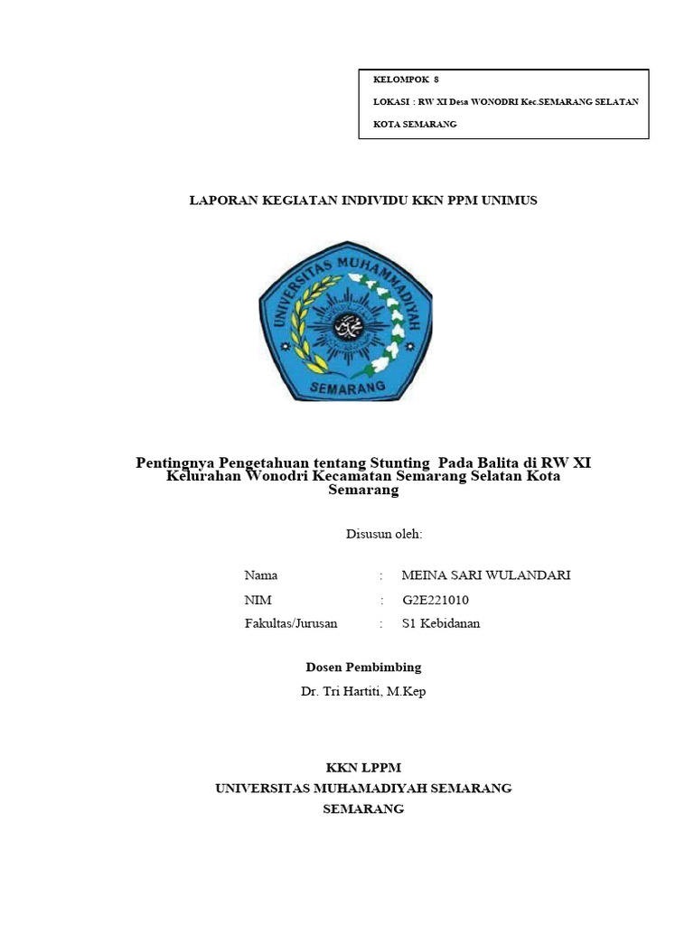 CONTOH LAP.INDIVIDU KKN | PDF