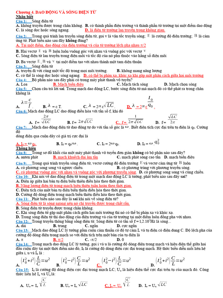 Ôn Tập HK2 HB - Khong Đa | PDF