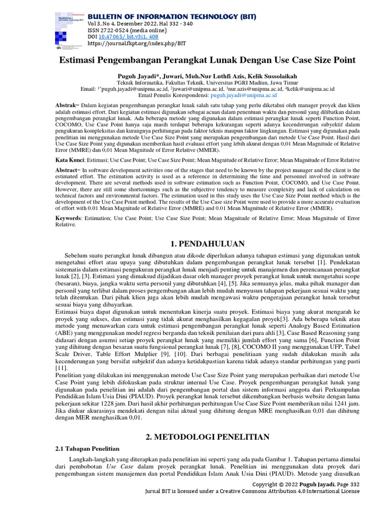 Use Case Point | PDF | Komputer