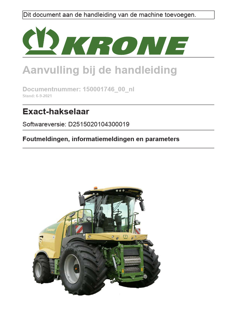 Krone 150001746 - 00 - NL | PDF