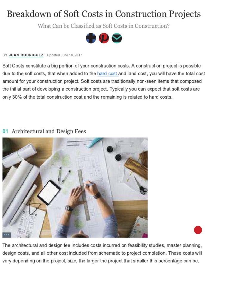 Breakdown of Soft Costs in Construction Projects | PDF