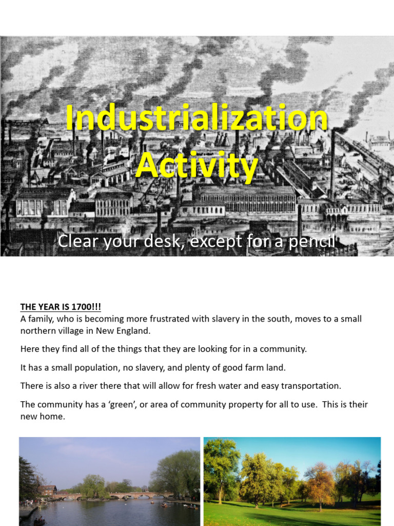 Industrial Revolution Town Mapping Activity | PDF | Factory | Rail ...