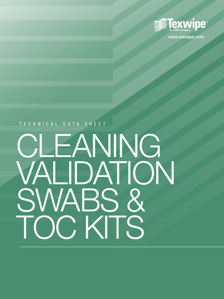 Texwipe-CleaningValidation-Swabs-TDS | PDF | Total Organic Carbon | Secondary Sector Of The Economy