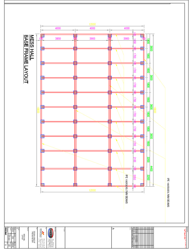 Mess Hall Base Frame Layout | PDF