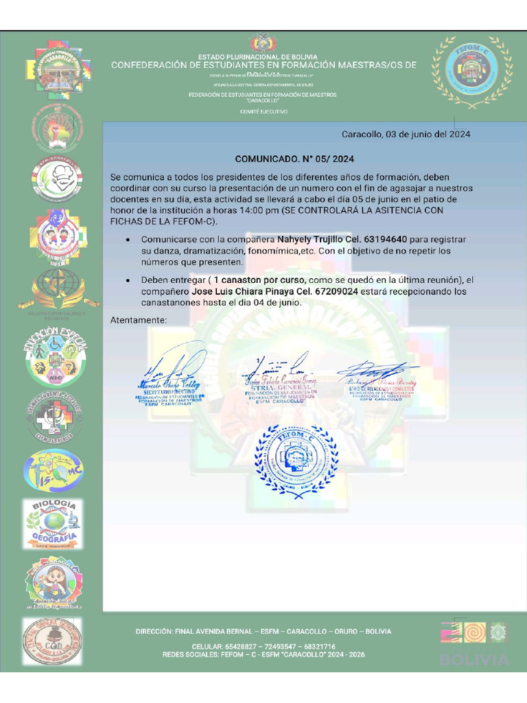 Comunicado 05 Fefom-C 2024 | PDF