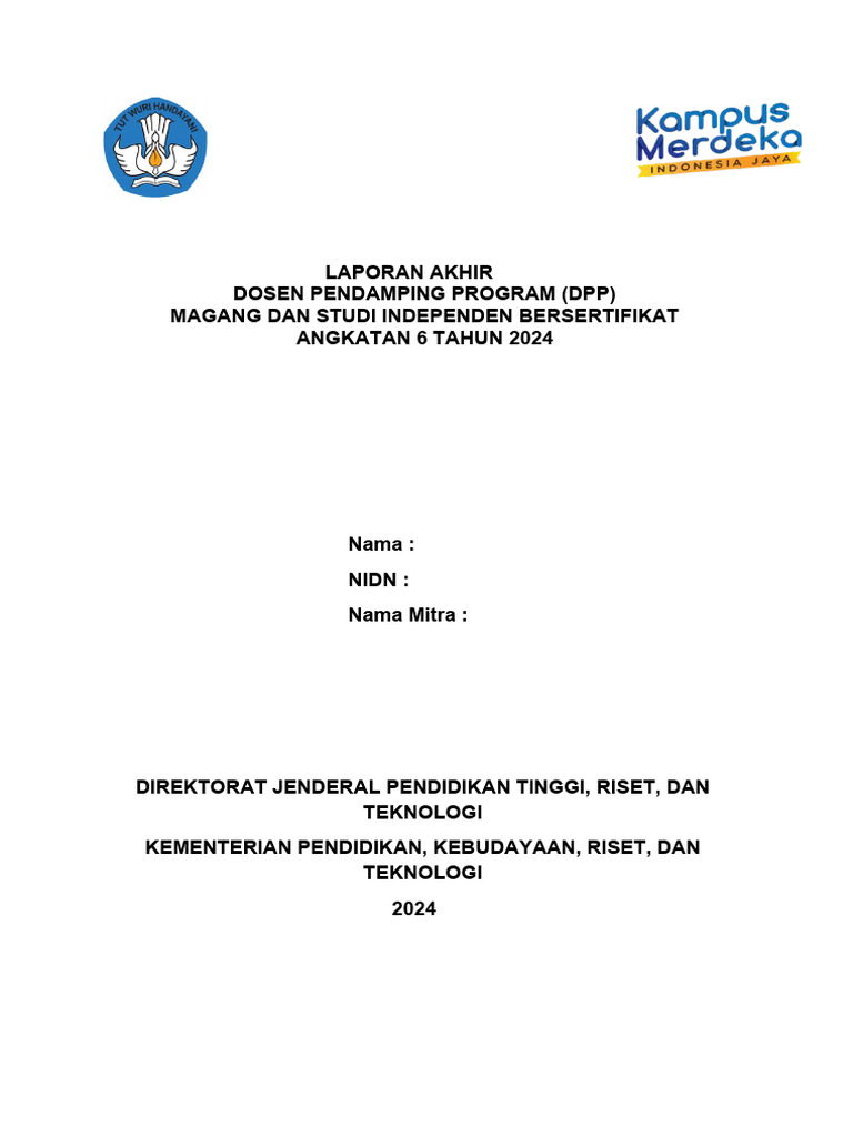 Laporan Akhir DPP Msib - Angkatan 6 | PDF | Karier & Perkembangan