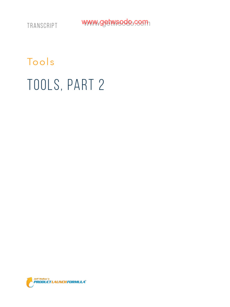 PLF2019 Tools P2 Transcript | PDF