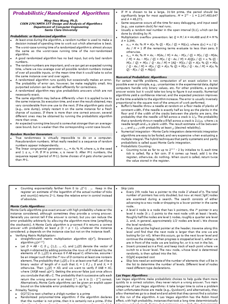 Probab10 | Download Free PDF | Monte Carlo Method | Algorithms