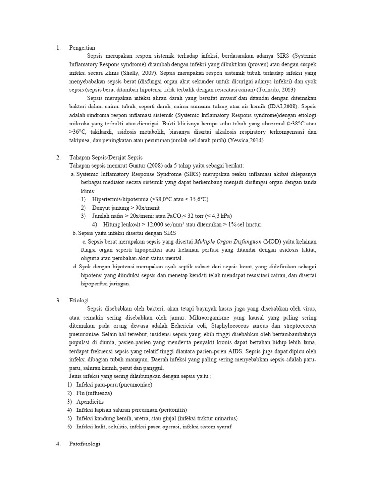 Panduan Lengkap Sepsis: Gejala dan Penanganan | PDF | Pengembangan Diri ...