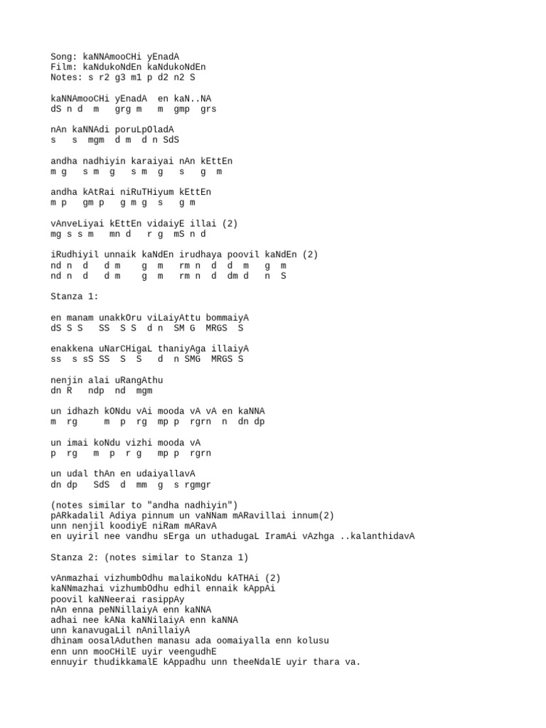 Kannamoochi Yenada_Notes | PDF